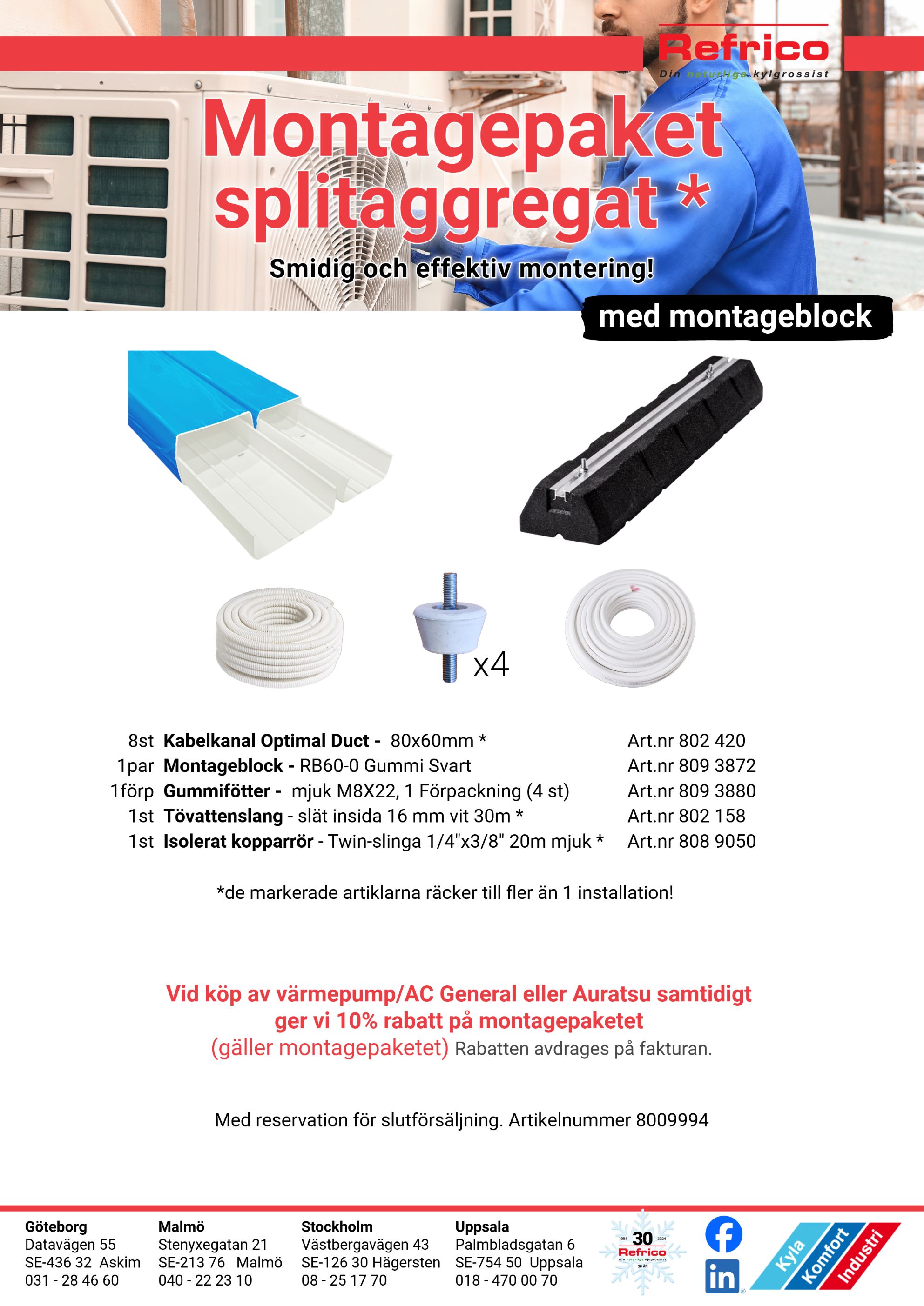 Professionella Montagepaket för Splitaggregat - Enkel och Effektiv ...